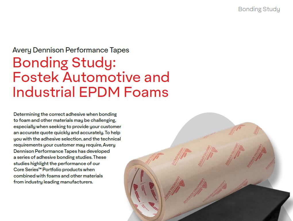 Bonding study: fostek automotive and industrial EPDM foams | Avery ...